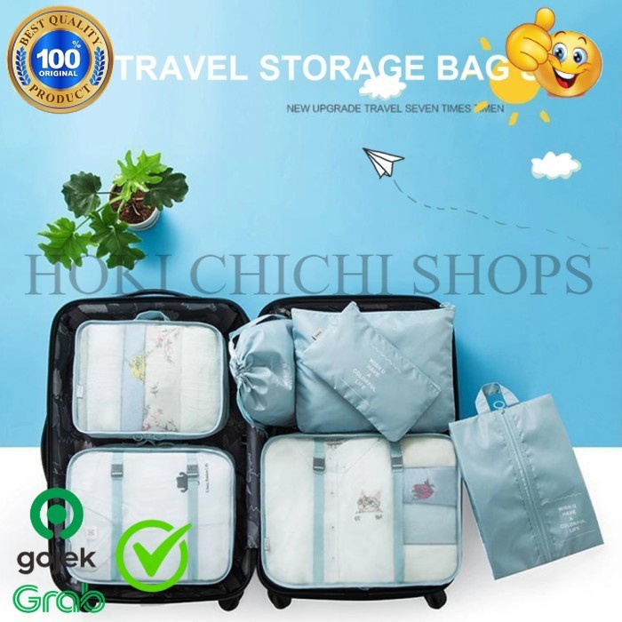 Jual Travel Luggage Storage Packing Bag Pouch Tas Orgenizer Koper 7in1 ...