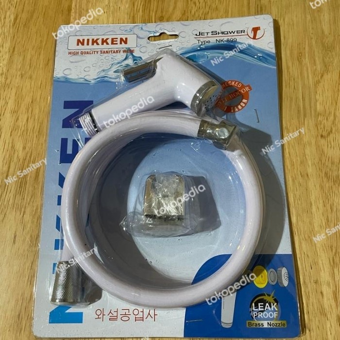 Jual Jet shower cebok NIKKEN putih / shower bidet / semprotan toilet ...