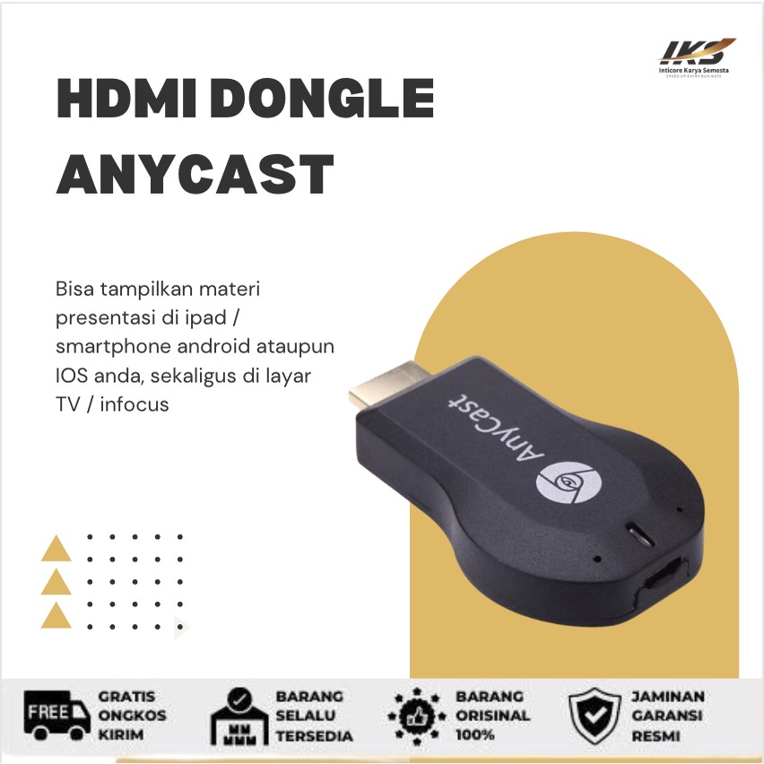 Jual HDMI Dongle Anycast Chromecast Wifi Wireless Streaming Media ...