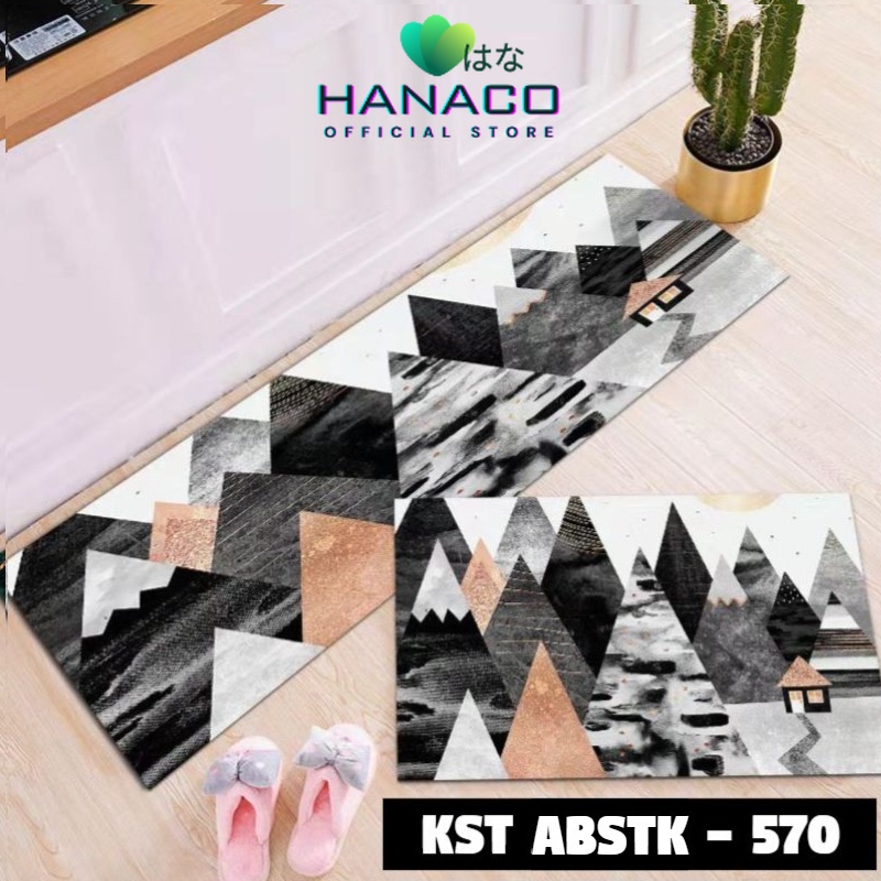 Jual HANACO - Keset Dapur Set ABSTRAK 40*60 + 40*120 cm Anti Slip ...