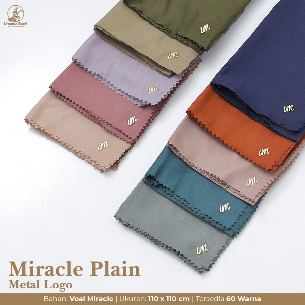 Jual (BISA SERAGAM) UMAMA SCARF - HIJAB SEGIEMPAT POLOS VOAL MIRACLE ...