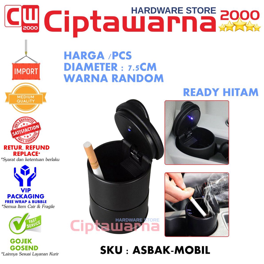 Jual Asbak Mobil Led / Car Ashtray / Asbak Rokok Portable Serbaguna ...