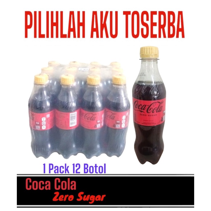 Jual Coca Cola ZERO SUGAR BOTOL PET 390 ml - ( HARGA 1 PACK ISI 12 ...