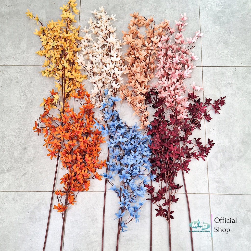Jual MLB Bunga Rumput Oncidium Rustic Artificial Anggrek Cabang 3 ...