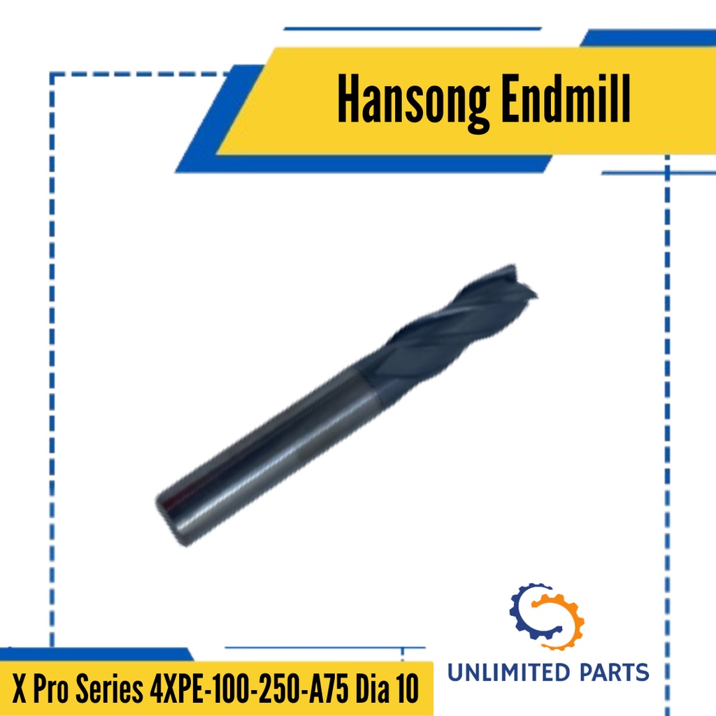 Jual Hansong Endmill X Pro Series Carbide endmill 4XPE-100-250-A75 Dia ...