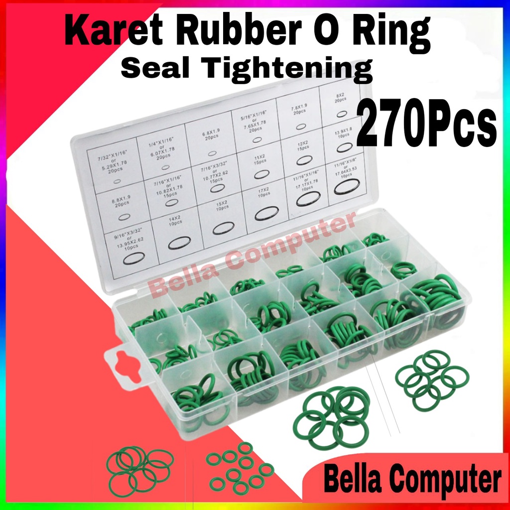 Jual 200/225/270 Buah Karet Rubber O-Karet Nitril 270Pcs O Cincin Tahan Air dan Tahan Minyak O ...