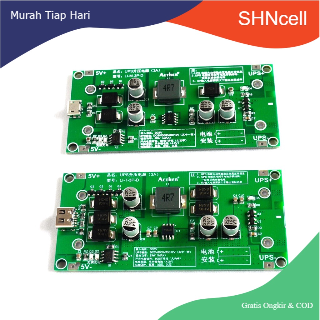 Jual UPS 15W 3A 18650 Lithium Battery Charger Module DC-DC Step Up ...
