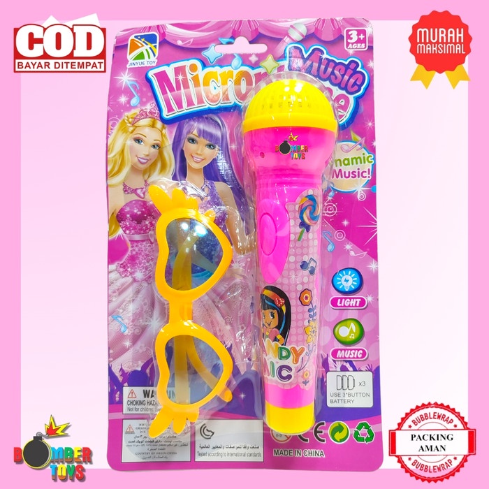 Jual Mainan Anak Microphone Mic Karaoke dan Kacamata Baterai Musik ...
