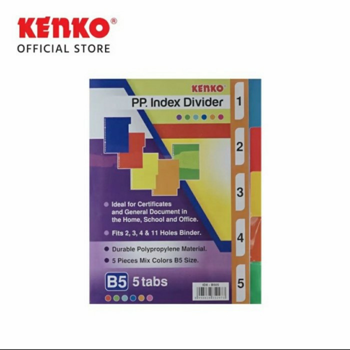 Jual KENKO Index Divider Pembatas B5 B-505/5 TAB | Shopee Indonesia