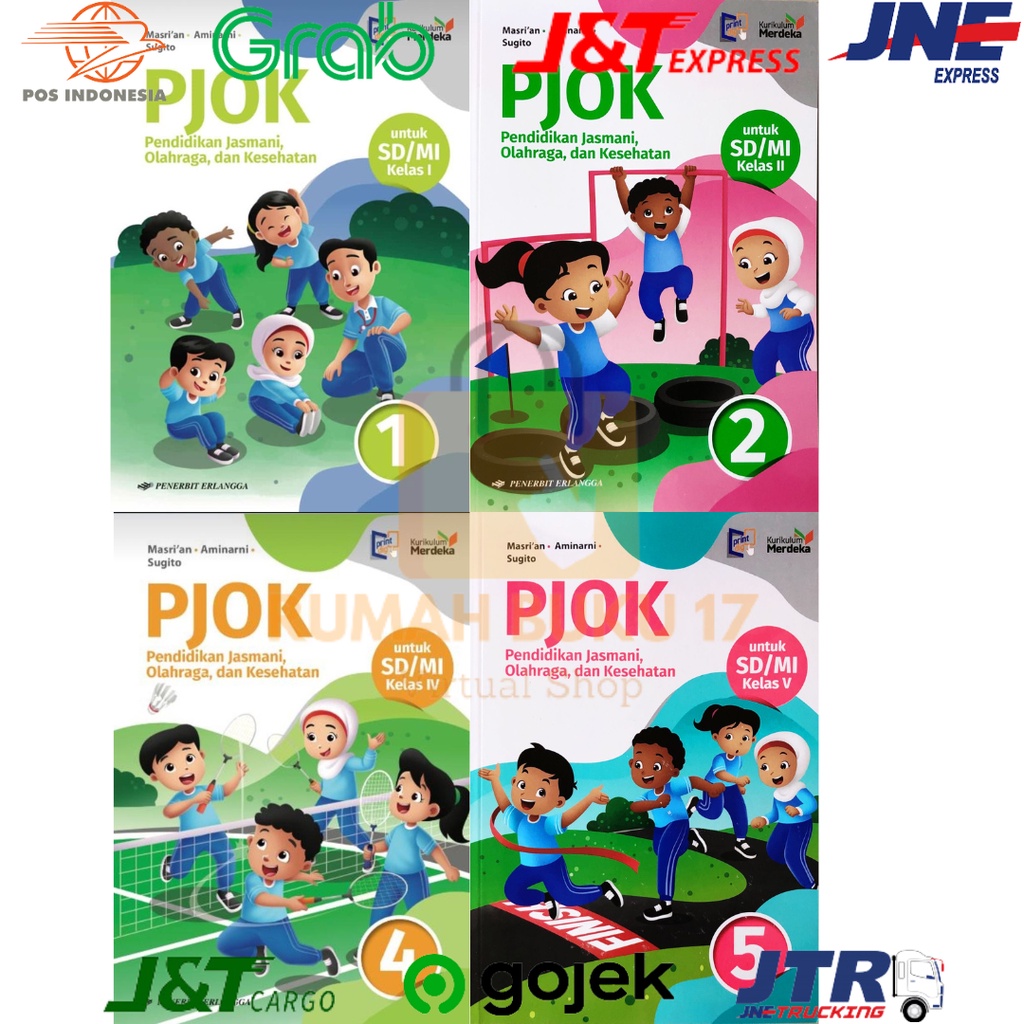 Jual BUKU PJOK Kelas 1 2 3 4 5 6 SD/MI Kurikulum Merdeka Penerbit Erlangga - Masrian, Aminarni ...