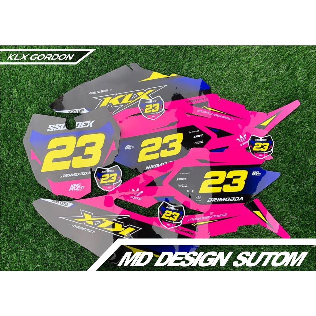 Jual 0594 Stikcer Decal Variasi KLX 150 GORDON Full Body - Bebas ...