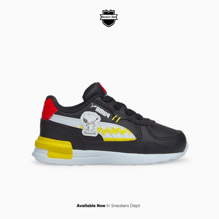 Jual Sepatu Sneakers Anak PUMA PEANUTS GRAVITON AC PS 38094101 ORIGINAL ...