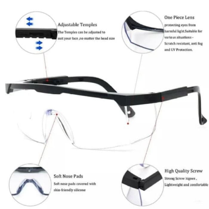 Jual Kacamata Google - Goggle - Kacamata Safety Goggles - Kacamata Lab ...
