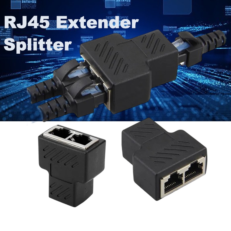 Jual RJ45 Cable Gigabit 1 Out 2 Port Splitter Ethernet Adapter Network ...