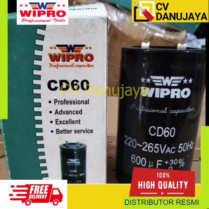 Jual Capasitor 600 uf WIPRO Kapasitor Dinamo Motor Penggerak Generator ...