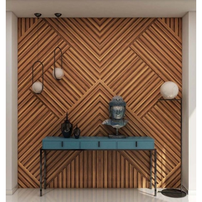 Jual panel kayu dinding, wall wood panel kayu jati, walpaper dinding ...