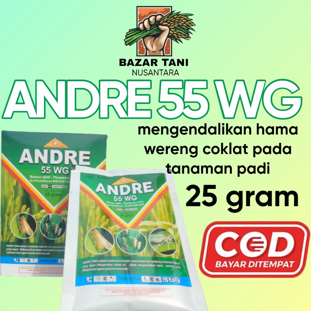 Jual Insektisida ANDRE 55WG 25gram | mengendalikan hama wereng coklat ...