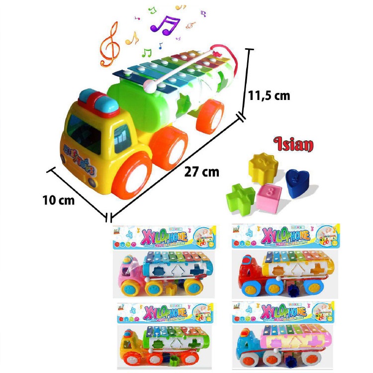 Jual H0618 HAPPY KIDS MAINAN ANAK TRUCK XYLOPHONE AU01 MAINAN TRUK ...
