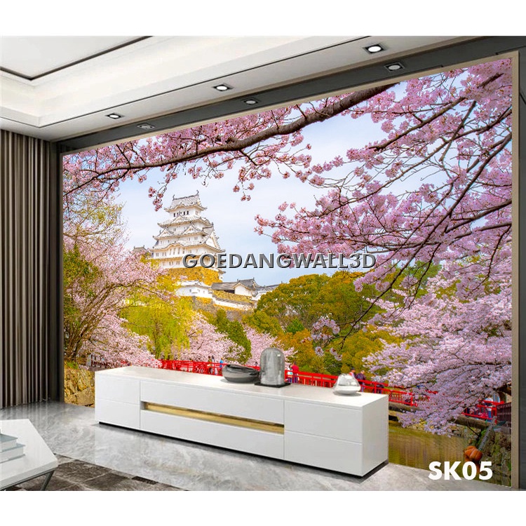 Jual Wallpaper Custom Motif Bunga Sakura Jepang - Wallpaper Dinding ...