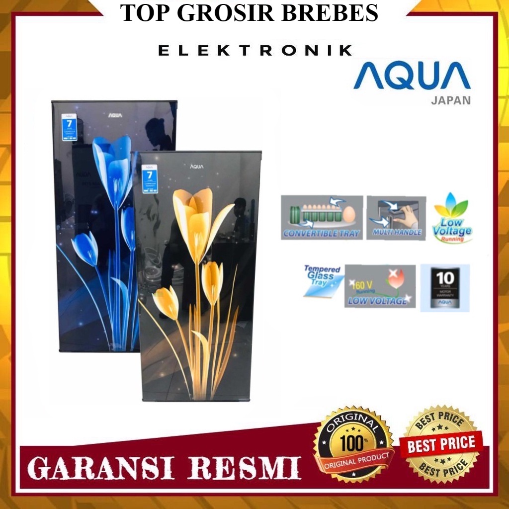 Jual LEMARI ES 1 PINTU AQUA AQR-D 181 LK BUNGA KULKAS AQUA AQRD 181 LB ...