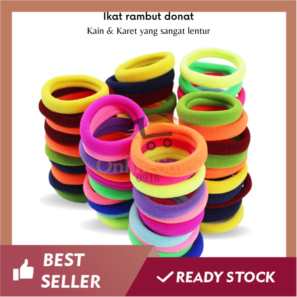 Jual OS - G305 - KAT RAMBUT DONAT IKAT RAMBUT KOREA KUNCIRAN RAMBUT ...