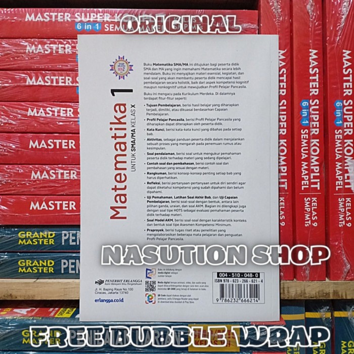 Jual Buku Matematika Kelas 1 / X 10 SMA Erlangga Kurikulum Merdeka ORI | Shopee Indonesia