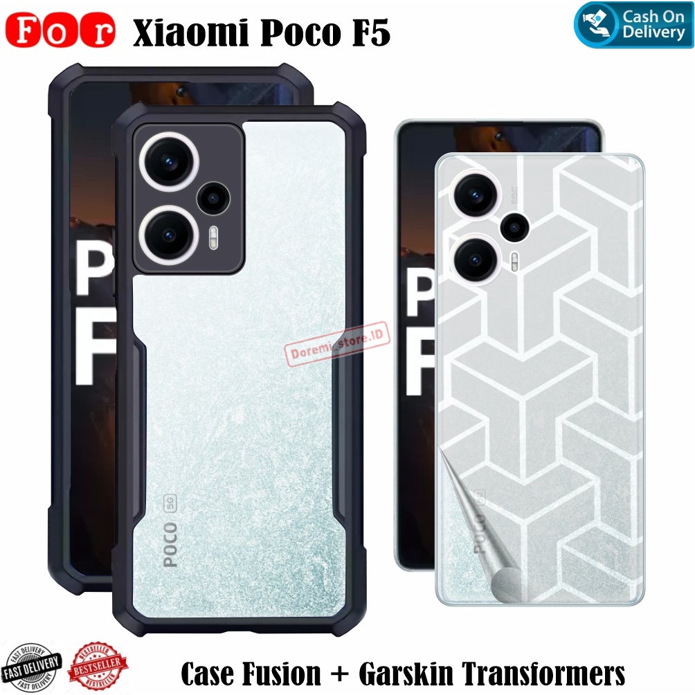 Jual Paket 2in1 Casing Poco F5 Hard Case Fusion Armor Transparant Free ...