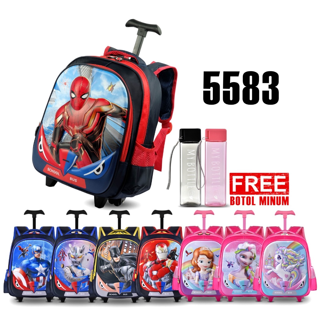 Jual (RF) Tas Cartoon Sekolah Trolly 5583 14 Inch Tas Anak Perempuan ...