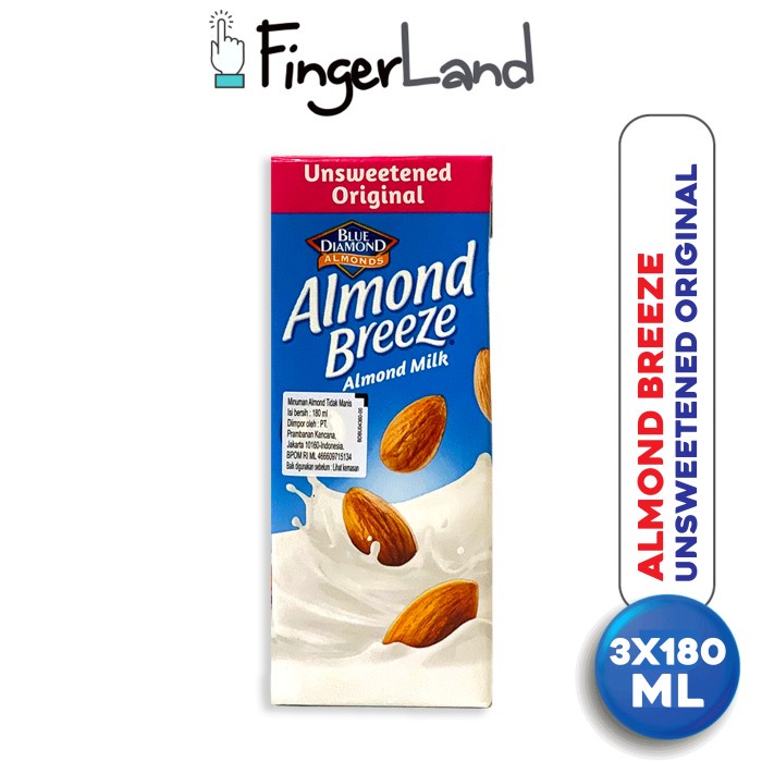 Jual ALMOND BREEZE Almond Milk Unsweetened 180 ml Susu Unsweetened 3 PCS | Shopee Indonesia
