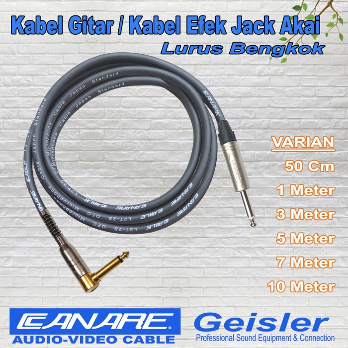 Jual JUAN - Kabel Gitar/Jumper Efek Gitar Jack Akai Lurus Bengkok ...