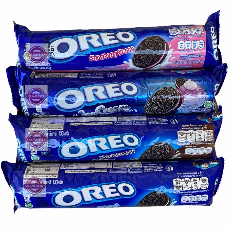 Jual Oreo biskuit Roll/119 gr/Vanila/coklat/Strawberry/Ice Cream ...
