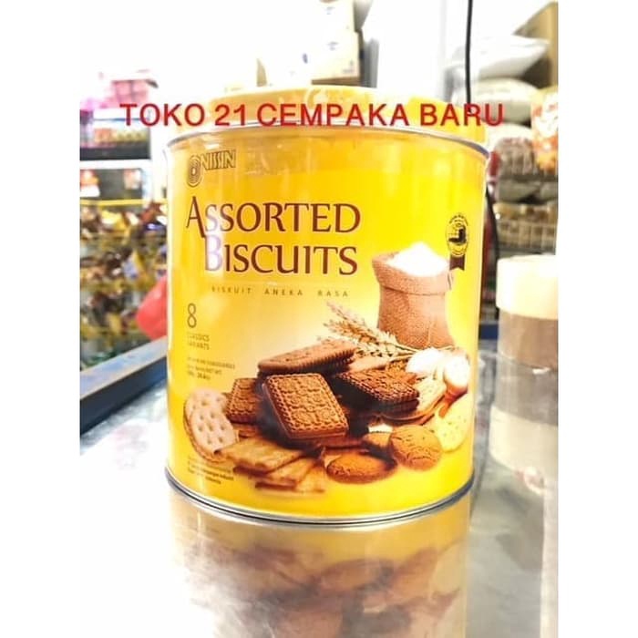 Jual Nissin Assorted Biscuits YELLOW Kaleng 650 gram | Kuning Tin 650g ...
