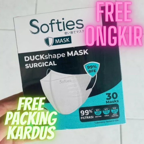 Jual SOFTIES DUCKSHAPE BOX ISI 30 MASKER SOFTIES DUCKBIL SURGICAL MASK ...