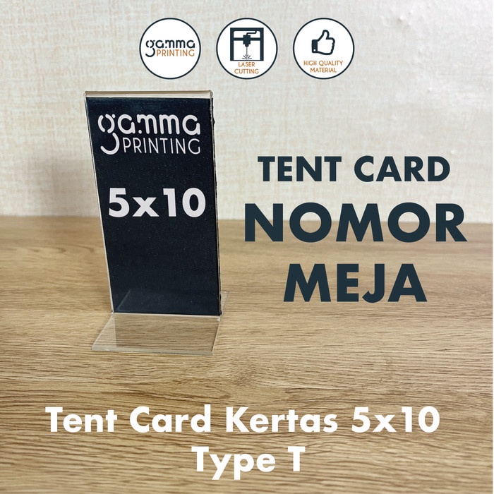Jual Akrilik Nomor Meja 5X10 T / Acrylic Tent Card / Arylic Tent Holder ...