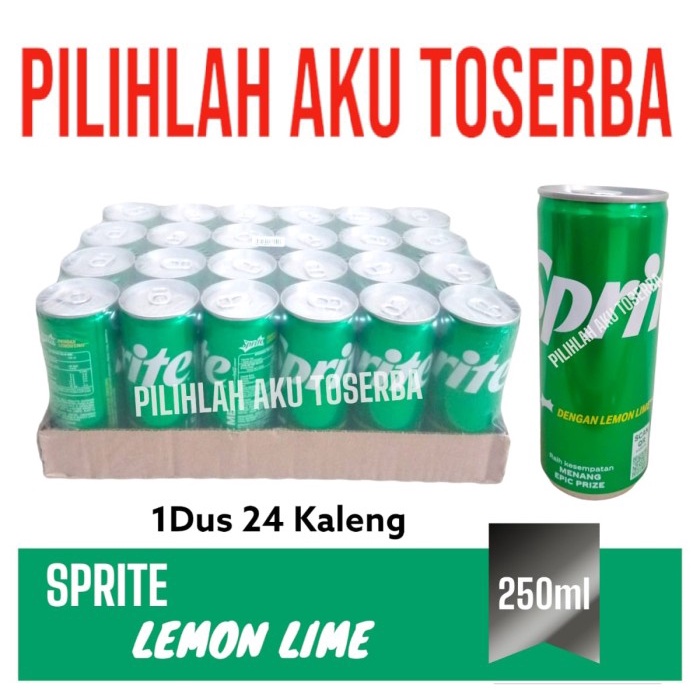 Jual Sprite KALENG CAN 250 ml - ( HARGA 1 DUS isi 24 ) | Shopee Indonesia