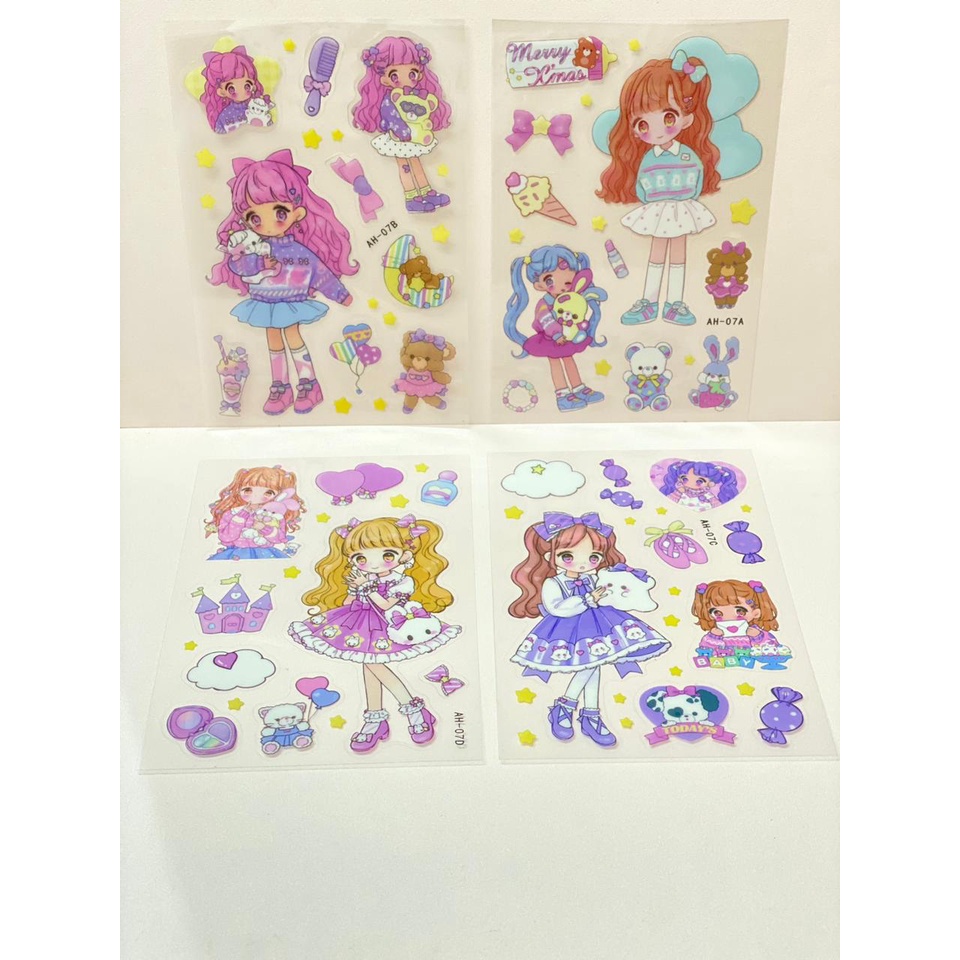 Jual (4LEMBAR) Stiker pack Anime Girl Pet stickers pack scrapbook ...