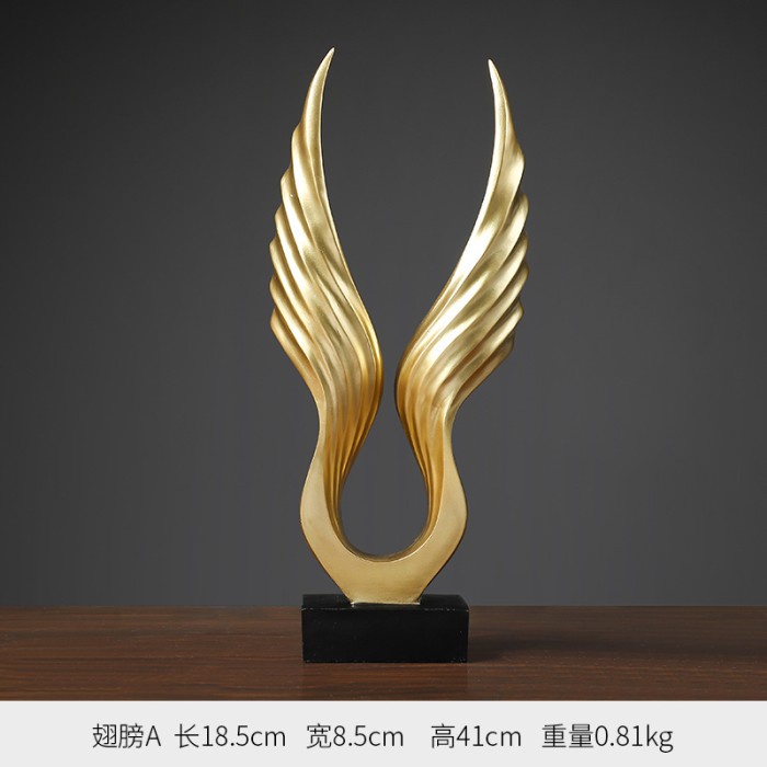 Jual Pajangan Meja Golden Wings Ornament Gold Wings Eagle Statue Nordic ...