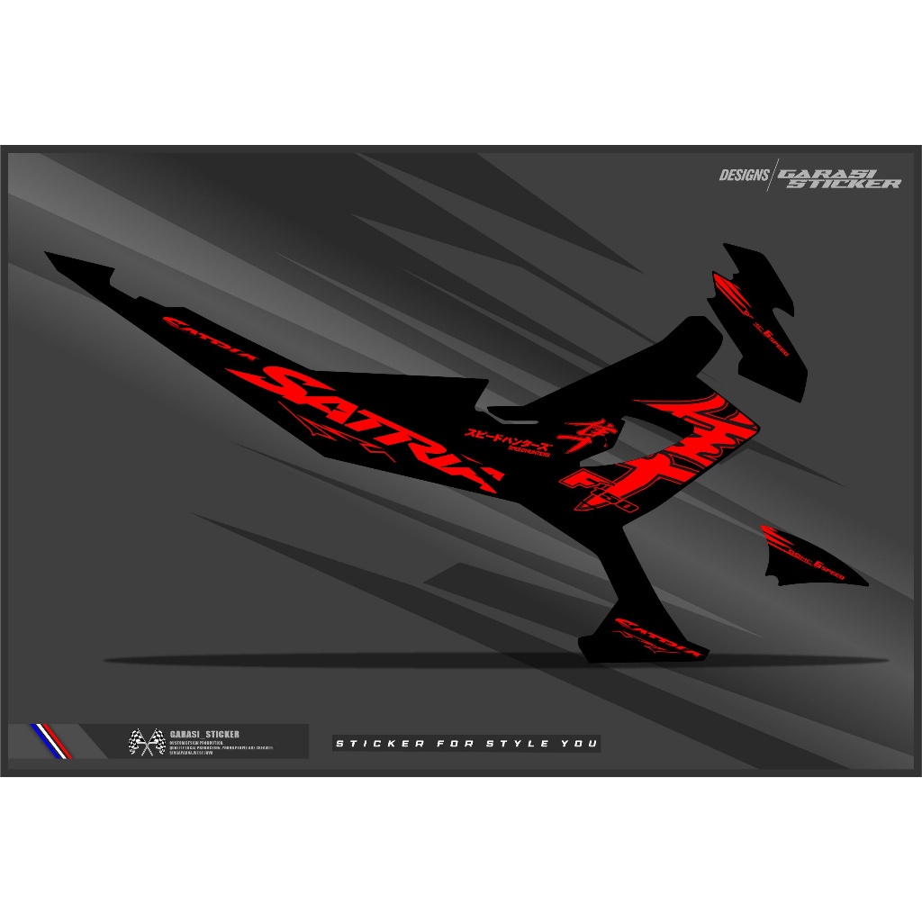 Jual Sticker Striping Stiker Sticker Motor Satria Fu Facelift HAYABUSA ...