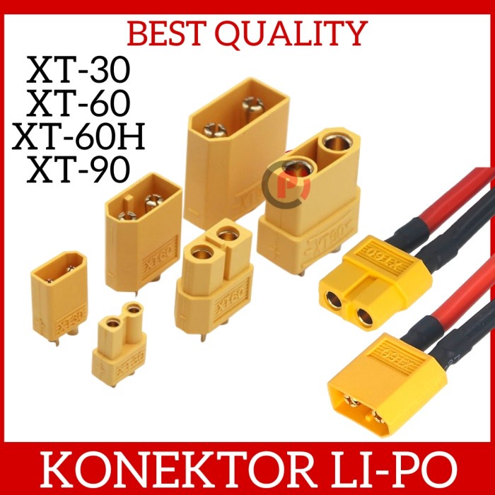Jual XT30 XT60 XT90 Gold Connector Male Female Konektor LiPo Baterai Li-Po | Shopee Indonesia