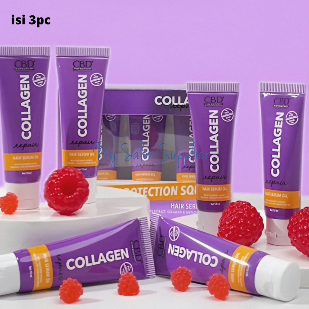 Jual CBD Collagen Repair Hair Serum Oil / Serum Rambut 10ml isi 3pc ...