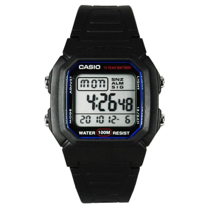 Jual Original 100%!! CASIO W-800H-1AVDF Jam Tangan Pria Garansi Resmi 1 Tahun | Shopee Indonesia
