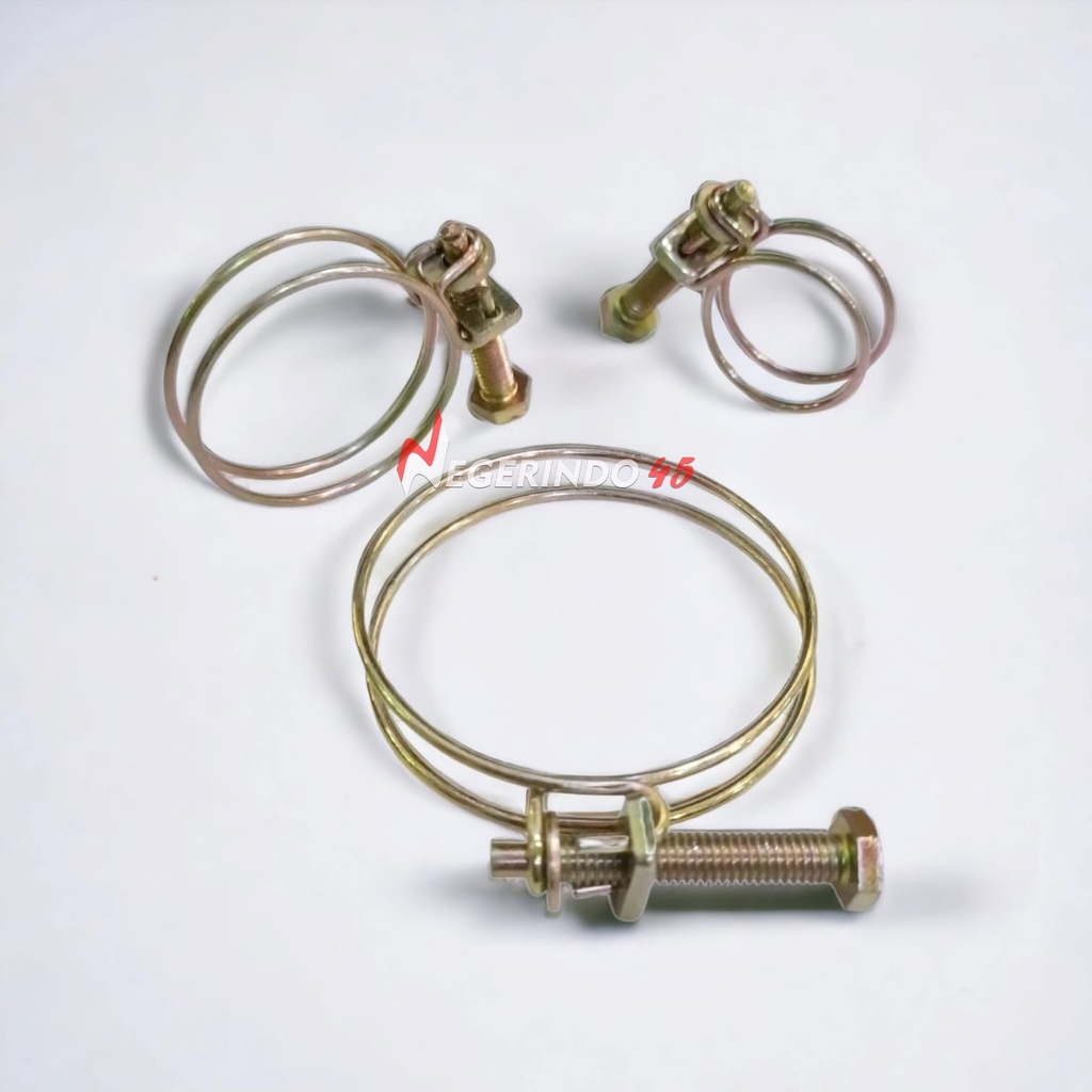Jual WIRE CLAMPS 12 14 16 19 22MM KLEM KAWAT KLEM SELANG DOUBLE WIRE ...