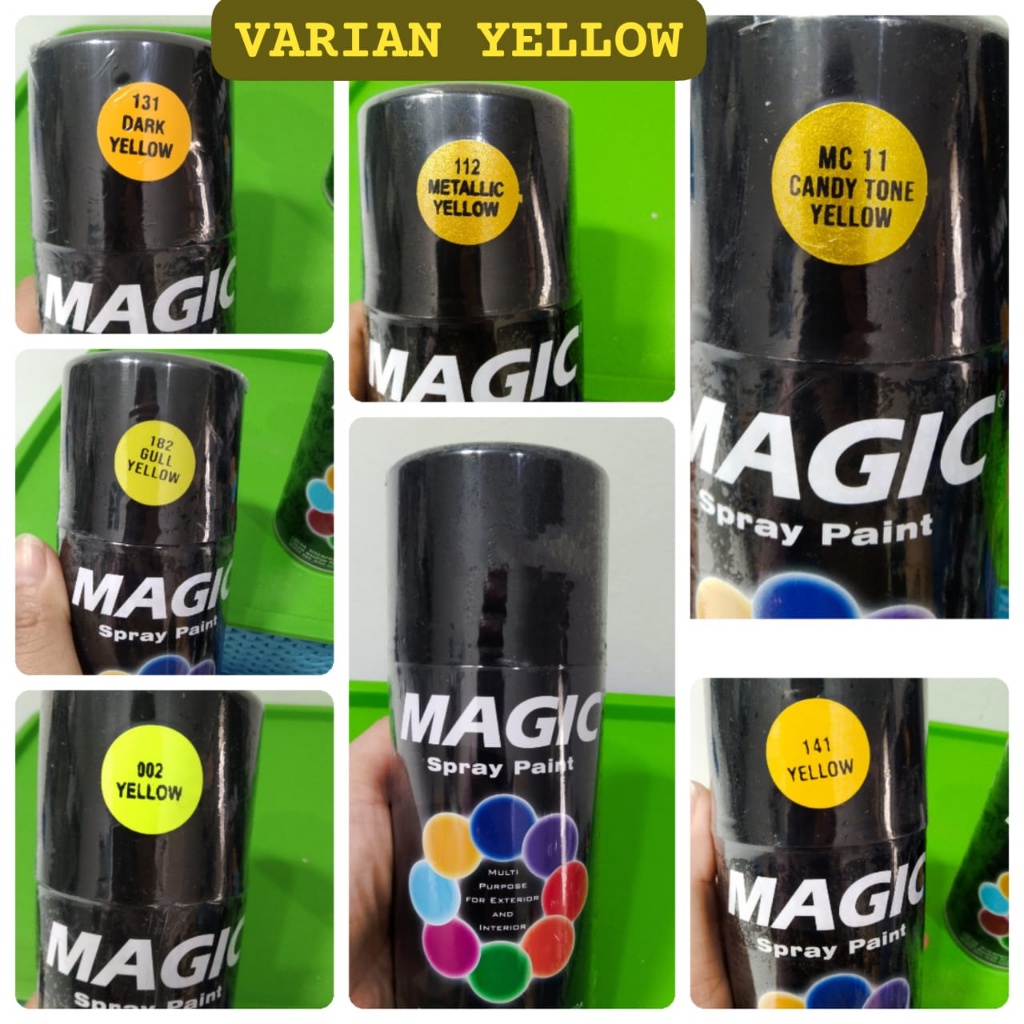 Jual cat spray pilok pilox magic 300cc varian warna kuning terang ...