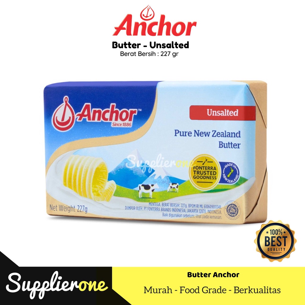 Jual Anchor Butter Unsalted / Butter Unsalted 227gr / Mentega Tidak ...