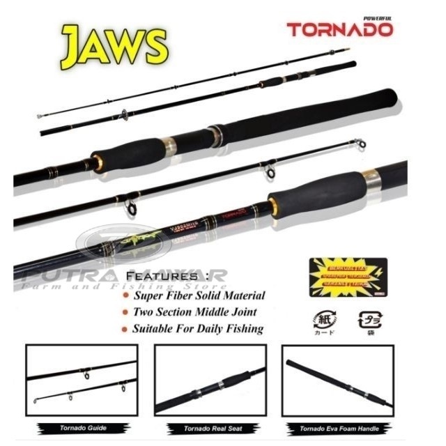 Jual Joran Spinning Tornado Jaws 502 562 602 Dan 702 Panjang 150 168 ...