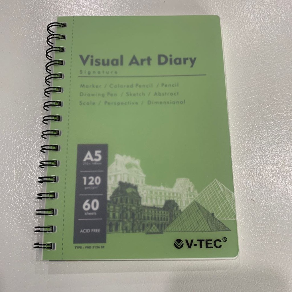 Jual V-TEC SKETCH PAPER SPIRAL BOOK ( KERTAS SKETSA BENTUK BUKU ...
