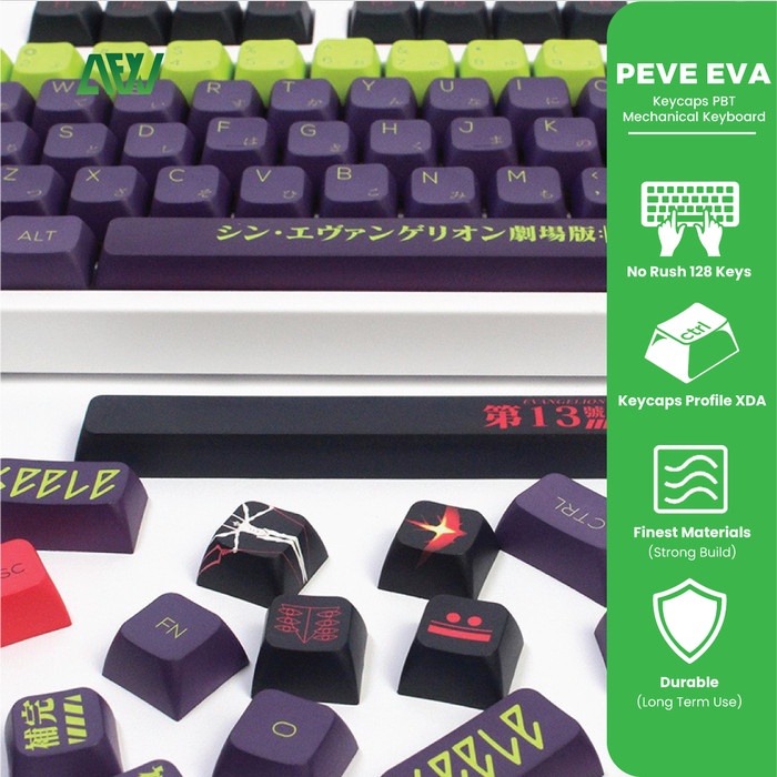 Jual PEVE EVA 013 Keycaps XDA PBT For Mechanical Keyboard - AFW ...
