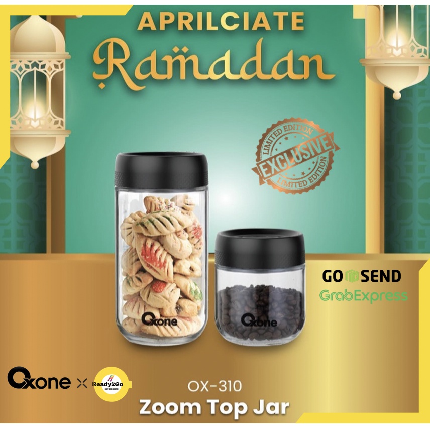 Jual OXONE OX-310 Zoom Top Jars | Toples Kue Kering OX310 | Jar Biskuit ...