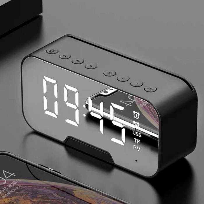 Jual Jam Alarm Clock with Bluetooth Active Speaker - Black BISA COD ...