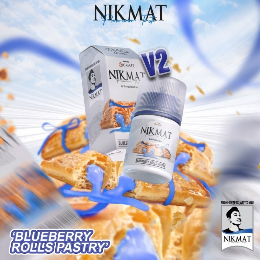 Jual NIKMAT V2 60ML BLUEBERRY ROLLS PASTRY LIQUID FREEBASE NEW EDITION ...